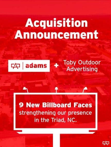 Adams Outdoor Continues Acquiring Signs in North Carolina | Billboard ...